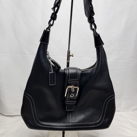 Coach | Bags | Coach Black Leather Hamilton Hobo P7 | Poshmark